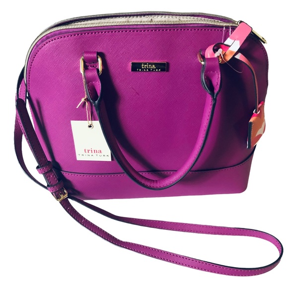 Trina Turk | Bags | Trina Turk Nwt Plum Wildflower Tote Purse 1 Width ...